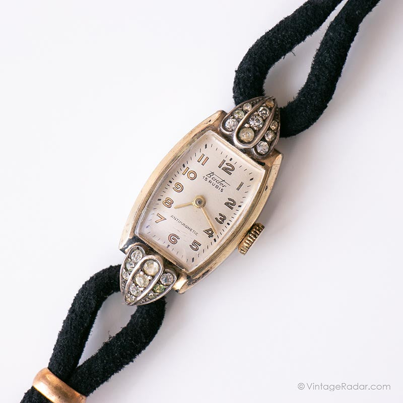 1950s Vintage Gold-Plated BADER Watch | 15 Rubis Mechanical Movement ...