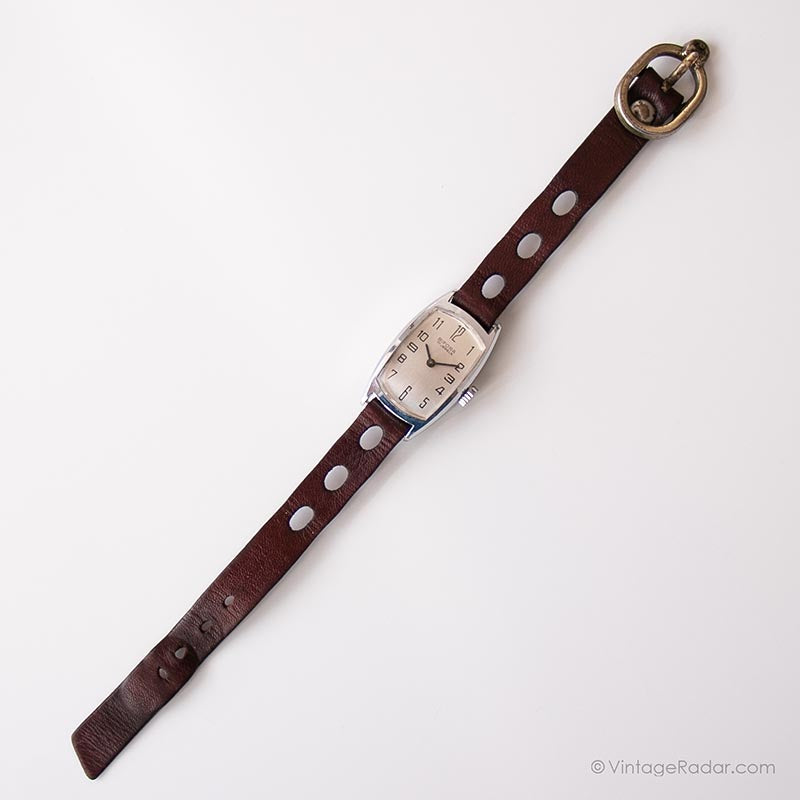 Vintage Rectangular Bifora Watch for Women | German Mechanical Watch ...