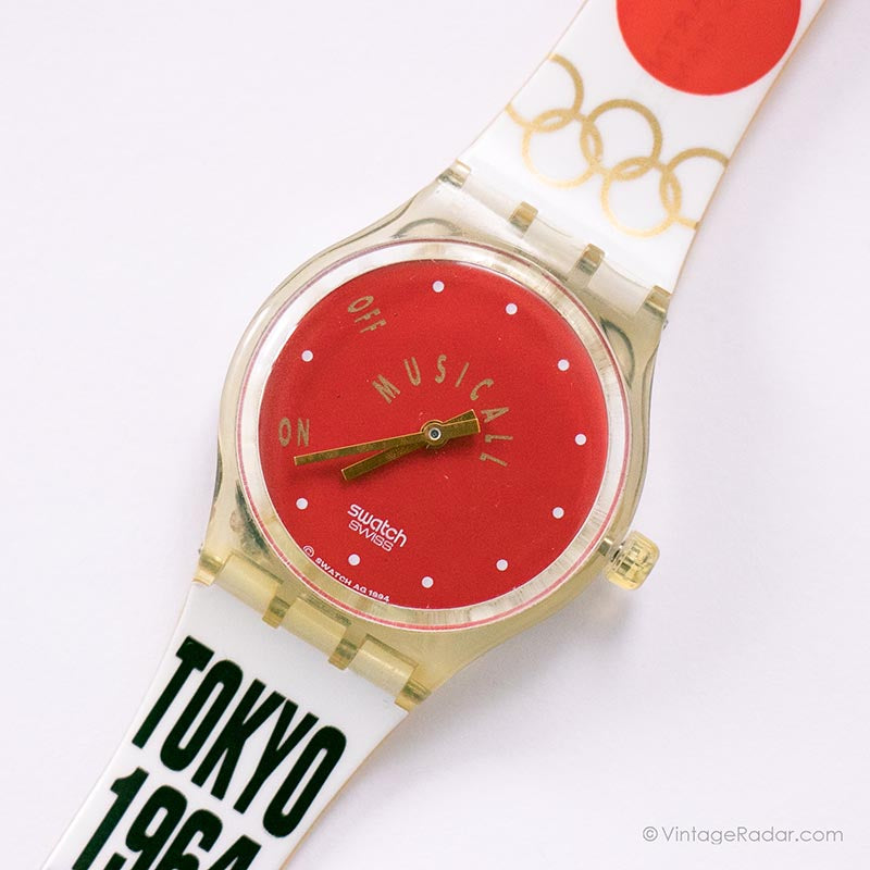 Vintage 1994 Swatch SLZ100 TOKYO 1964 Watch | Retro Swatch Watch ...