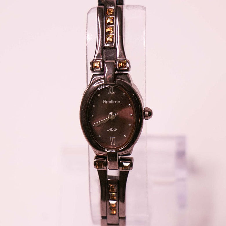 Small Dark Chocolate Armitron Now Dress Watch for Women – Vintage Radar