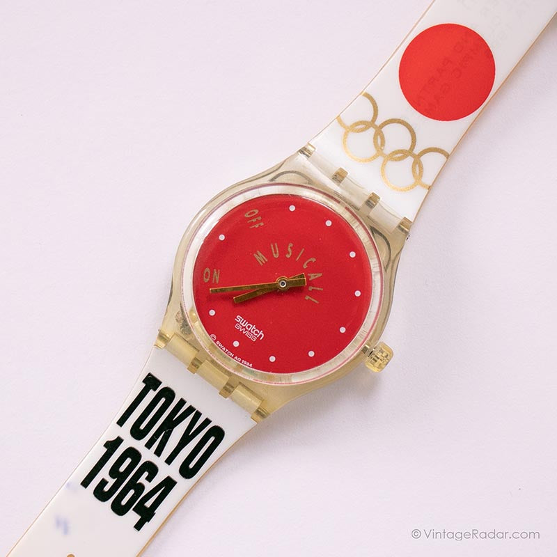 Vintage 1994 Swatch SLZ100 TOKYO 1964 Watch | Retro Swatch Watch ...