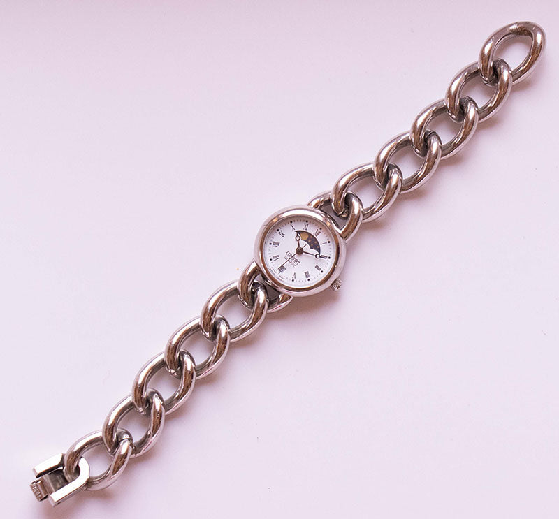 Silver-tone Moon Phase Consort Quartz Watch for Women | Vintage Watch ...