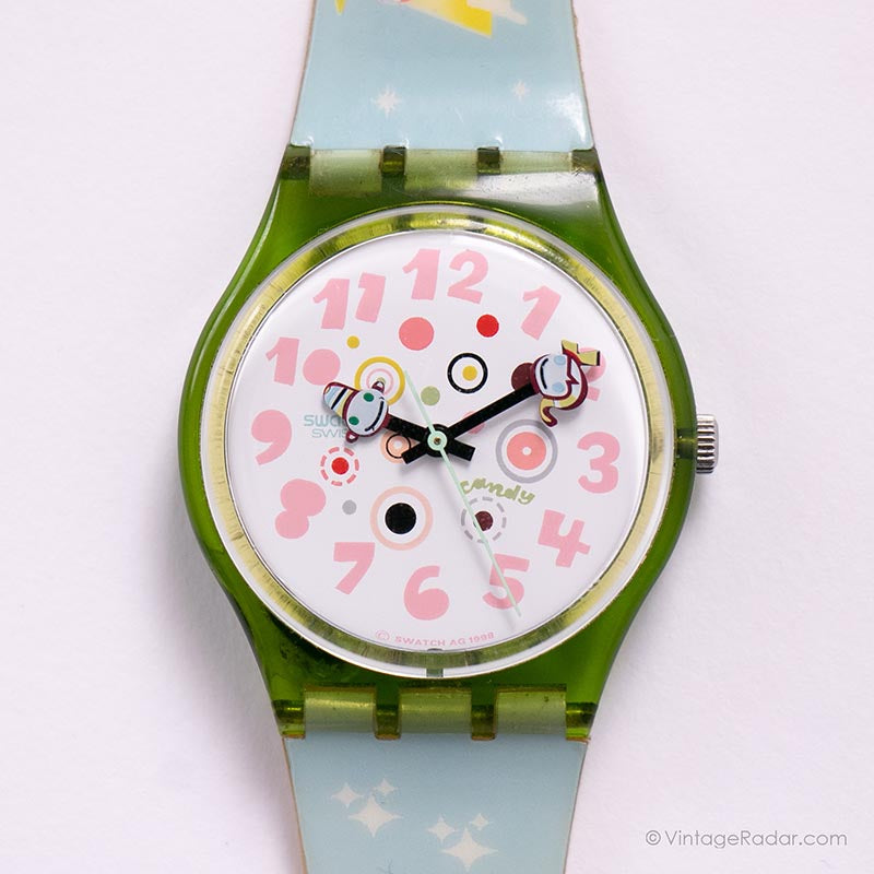 Vintage 1998 Swatch GG176 FULL HOUSE Watch | RARE Swatch Gent Watch ...