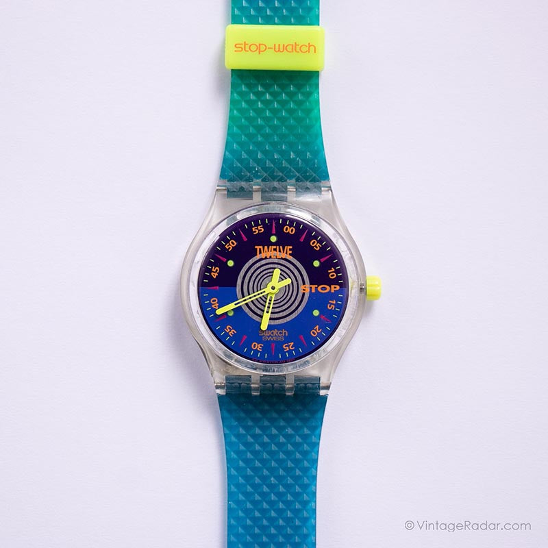 Vintage 1991 Swatch SSK101 OROLOGIO Watch | RARE 90s Swatch Stop-watch ...