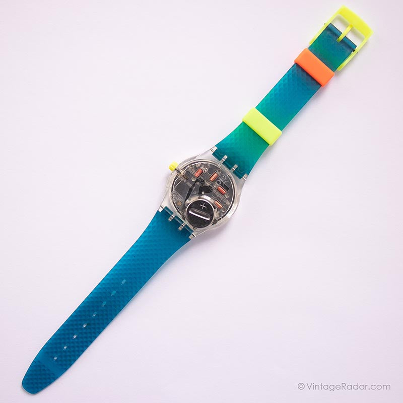Vintage 1991 Swatch SSK101 OROLOGIO Watch | RARE 90s Swatch Stop-watch ...