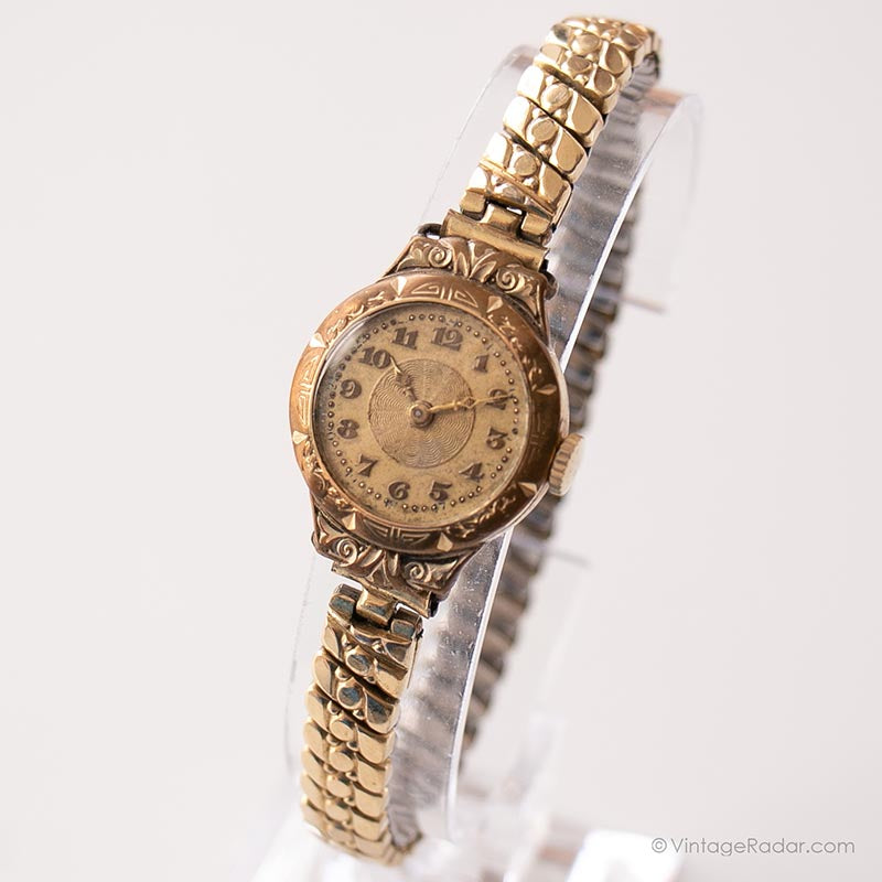 1940s Vintage Gold-Plated Watch | Art-deco Vintage German Ladies Watch ...