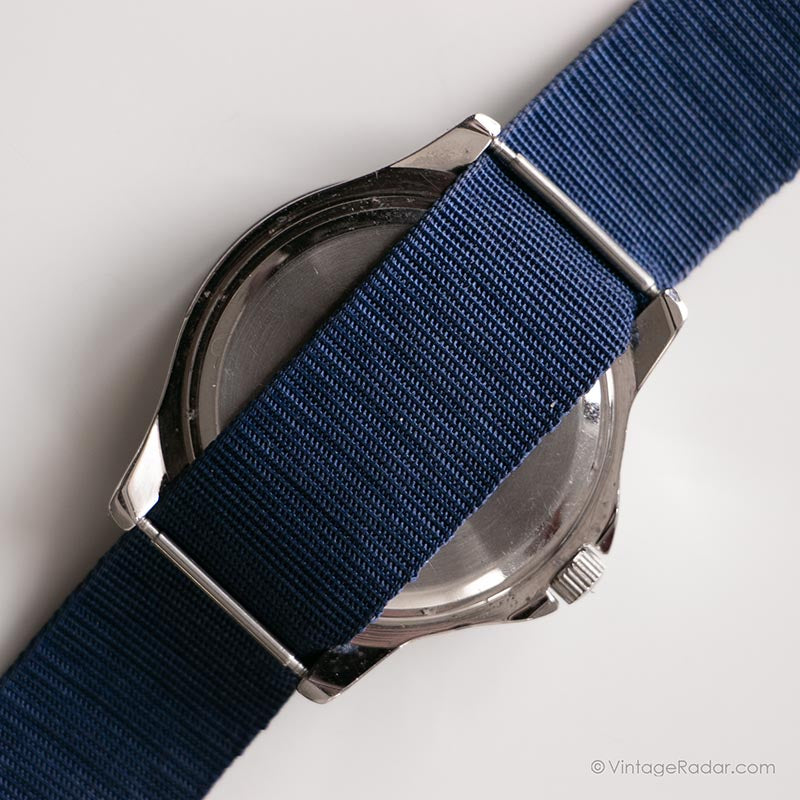 Vintage Mild Seven Wristwatch | Blue Dial Watch with Rotary Bezel ...