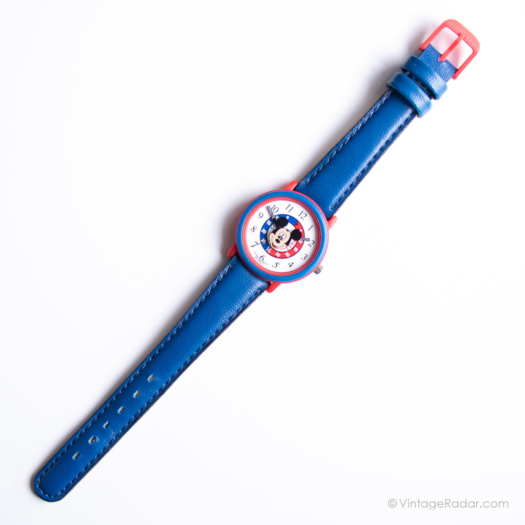 Red and Blue Original Disney Watch | Mickey Mouse Vintage Watch ...