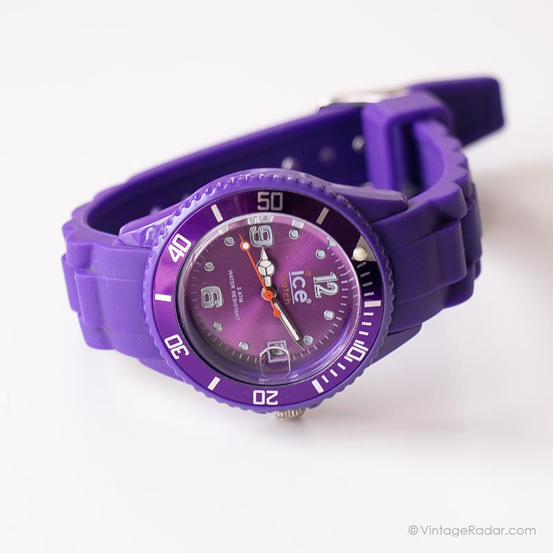 Vintage Purple Sports Watch for Ladies | Pink Dial Ice Watch – Vintage ...
