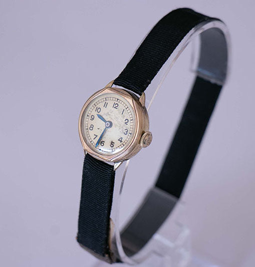 Gold-Plated Vintage German Watch - 1940s Art Deco Antique Ladies Watch ...