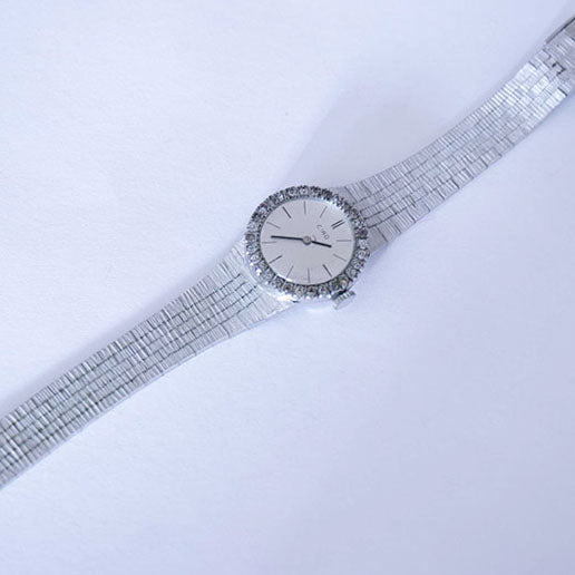 Vintage Luxurious Silver-tone CIRO Watch for Women with Gemstones ...