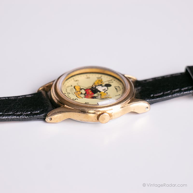 Gold-Tone Classic Mickey Mouse Watch | Disney Lorus Vintage Watch ...