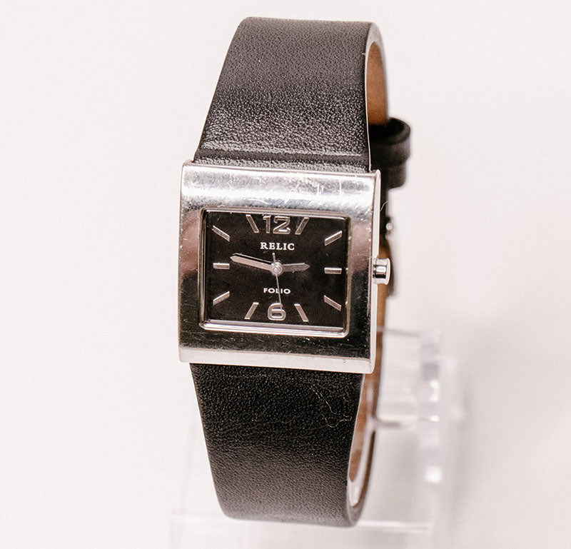 Black-dial Relic Folio Watch for Women | Vintage Relic by Fossil Watch ...