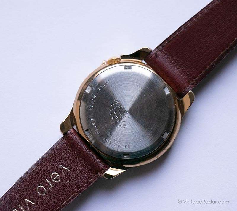 Vintage Life by Adec Automatic Watch | Gold-tone Chocolate Dial Watch ...