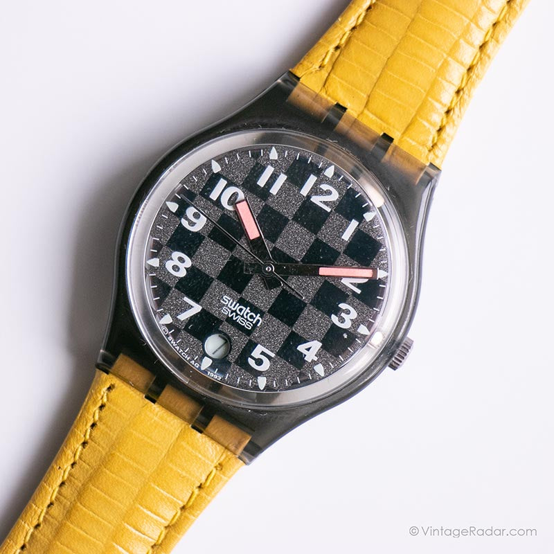 Vintage 1992 Swatch GM402 CLUBS Watch | Original Swatch Date Watch ...