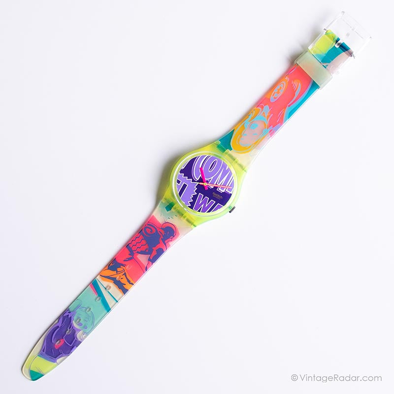 Vintage 1989 Swatch GJ103 ROBIN Watch | RARE Swatch Watch Vintage ...