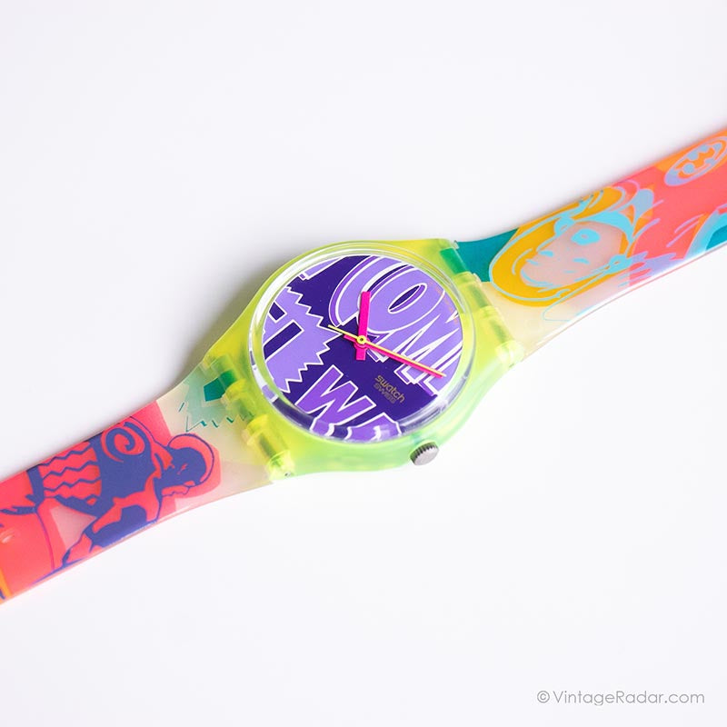 Vintage 1989 Swatch GJ103 ROBIN Watch | RARE Swatch Watch Vintage ...