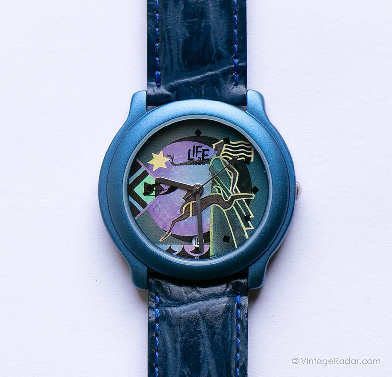 Blue-Dial Life by Adec Watch | Vintage Adec by Citizen Quartz Watch ...