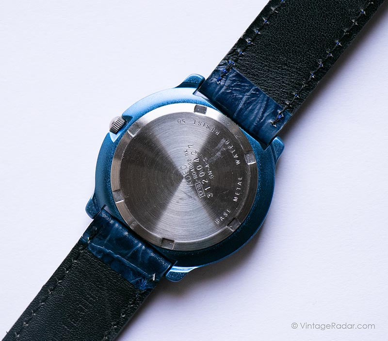 Blue-Dial Life by Adec Watch | Vintage Adec by Citizen Quartz Watch ...