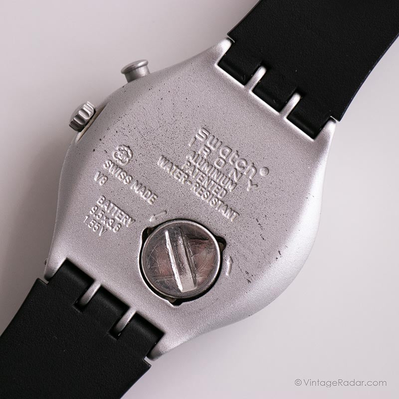 Vintage 2002 Swatch YGS9007 OBSCURITY Watch | Black Swatch Irony Big ...