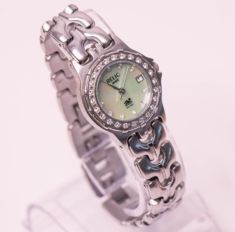 Water-resistant Relic Watch for Women Mother of Pearl Dial Vintage ...