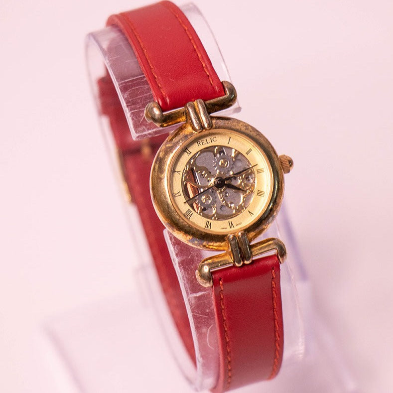 Vintage Relic Women's Watch with Skeleton Dial | Relic Retro Watch ...