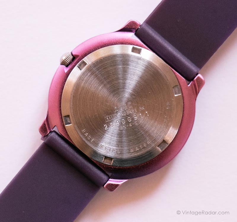 Vintage Purple Adec Watch for Women | Colorful Citizen Quartz Watch ...