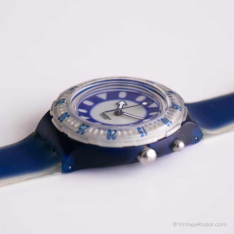 Vintage 1997 Swatch SDN903 FISH EYE Watch | Blue Swatch Scuba – Vintage ...