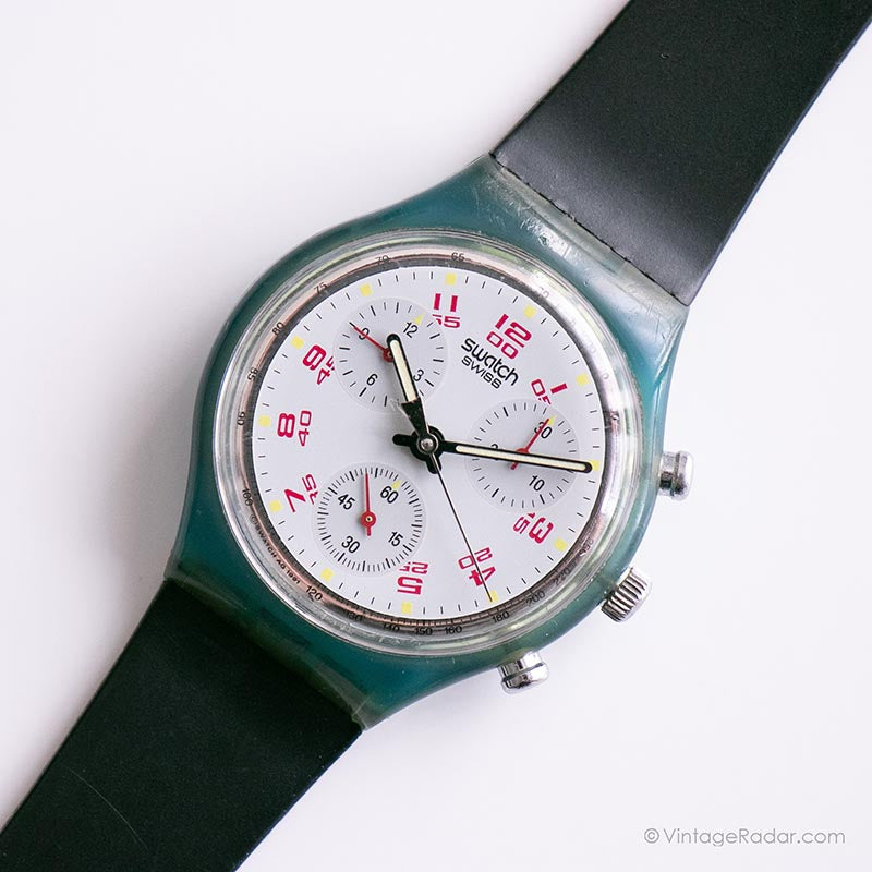 1991 Swatch SCN103 JFK Watch | Vintage Swatch Chrono Watch – Vintage Radar