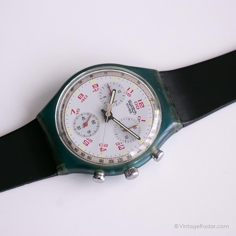 1991 Swatch SCN103 JFK Watch | Vintage Swatch Chrono Watch – Vintage Radar