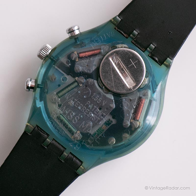 1991 Swatch SCN103 JFK Watch | Vintage Swatch Chrono Watch – Vintage Radar