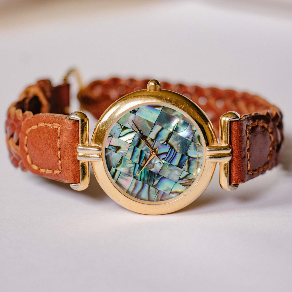 Blue Marble Relic Quartz Watch | Marble Effect Women's Watch – Vintage ...