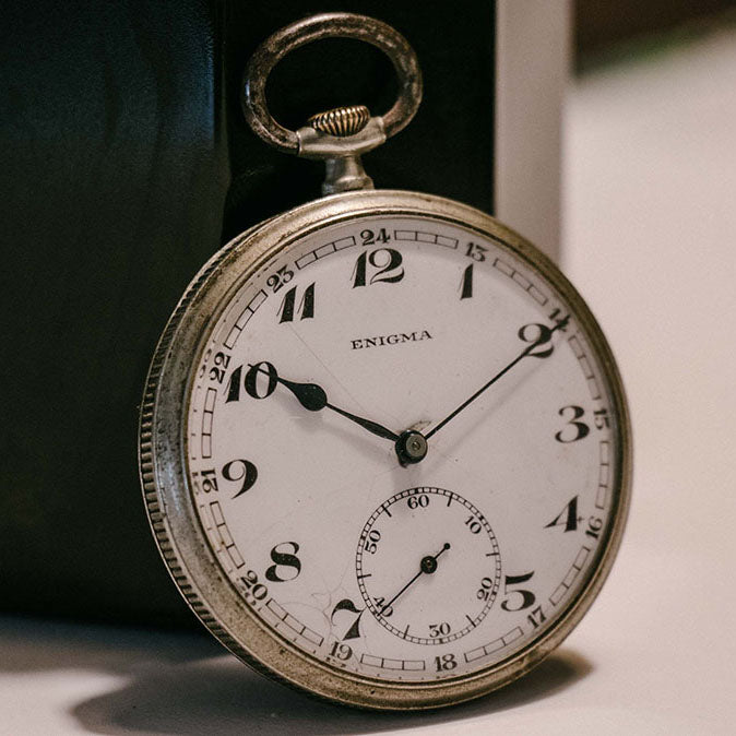 Vintage 1930s Enigma Pocket Watch - RARE Art-deco Antique Watch ...