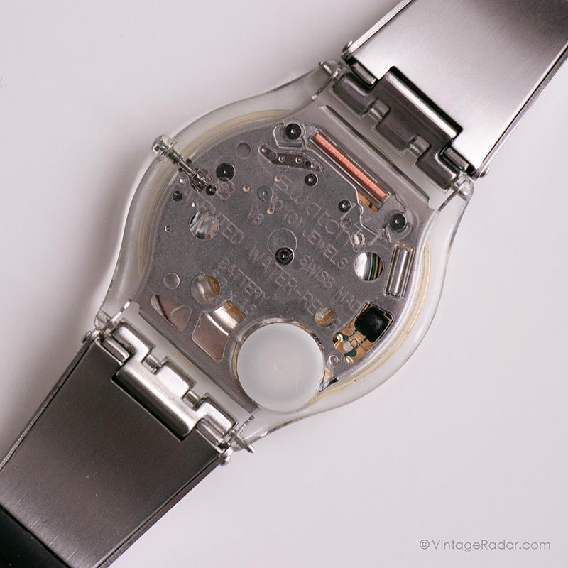 2001 Swatch SFK130 SILVER MESHSTREAM BLUE | RARE Swatch Skin Watch ...