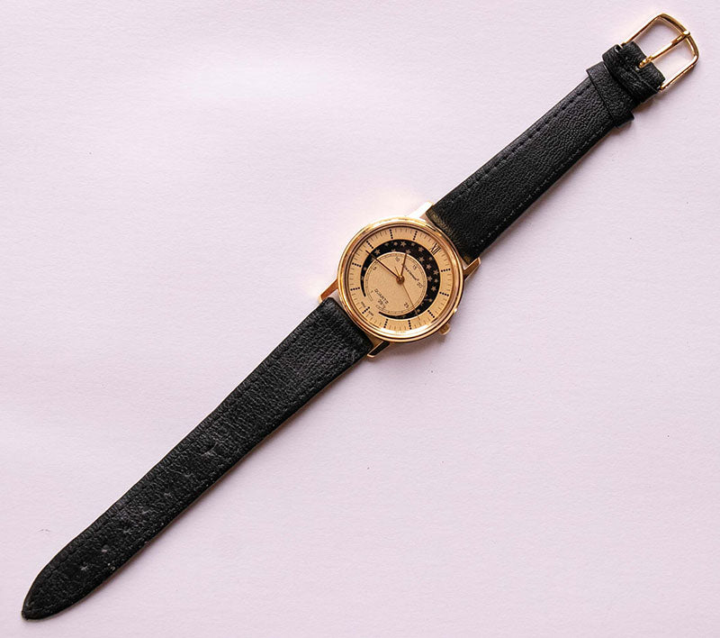 Vintage Lillian Vernon Moon Phase Quartz Watch | Gold-tone Lunar Watch ...