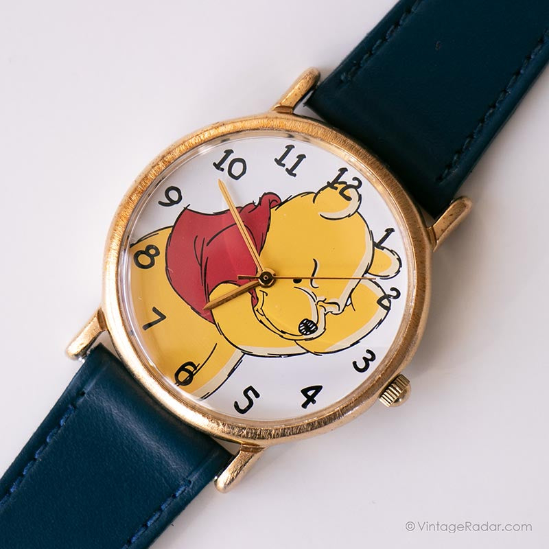 Vintage Winnie the Pooh Watch by Timex | Blue Strap Disney Watch ...