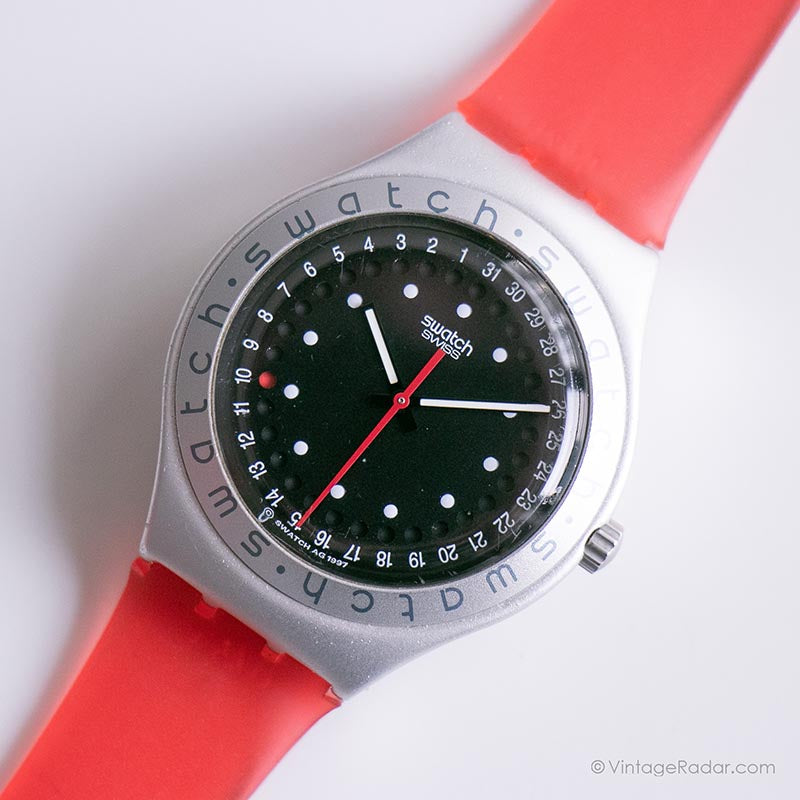 Vintage 1997 Swatch YGS4005 BALISE Watch | Irony Big Swatch Watch – Vintage Radar