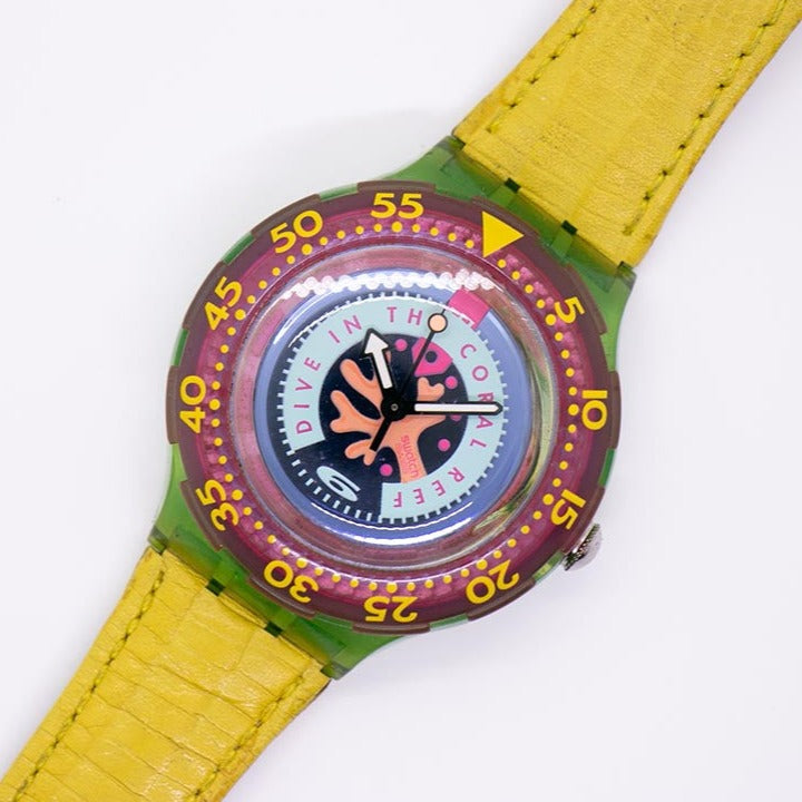 1993 CHERRY DROPS SDG102 Swatch Scuba Watch | Vintage Scuba Swatch – Vintage Radar