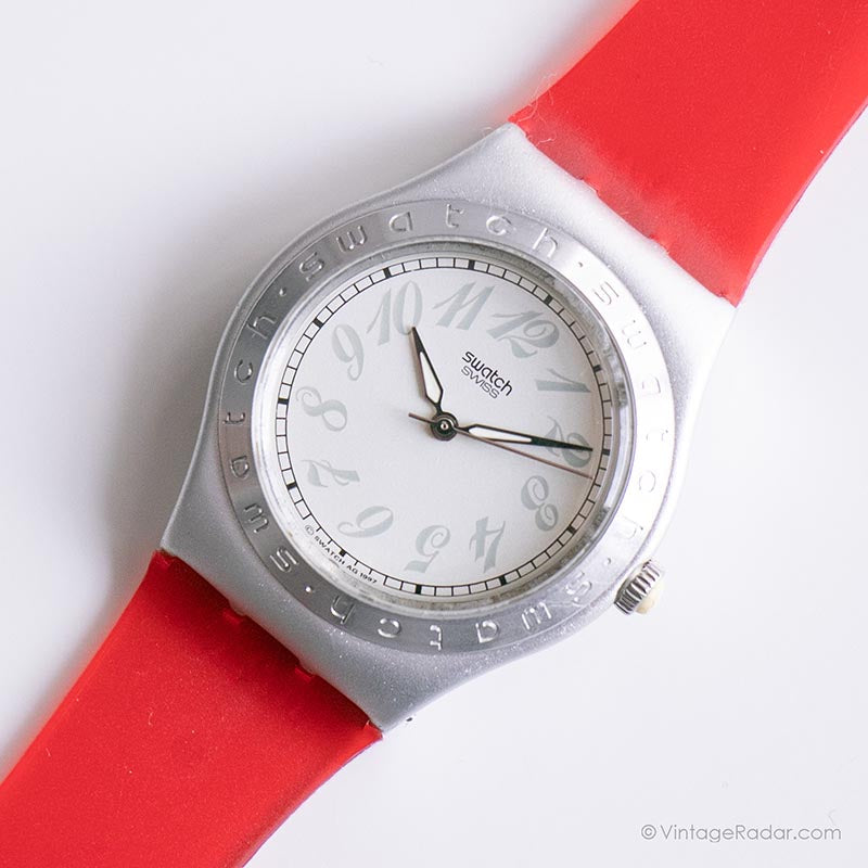 Vintage 1997 Swatch YLS1006M PAROUSIA Watch | 90s Irony Medium Swatch – Vintage Radar