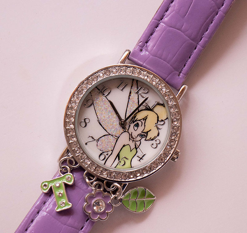 Vintage Tinker Bell Fairy Disney Watch | Purple Tinker Bell Watch ...