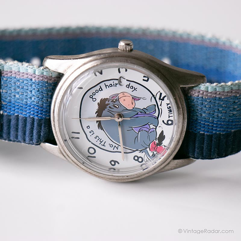 Vintage Eeyore Silver-tone Watch | Timex Disney Date Watch – Vintage Radar