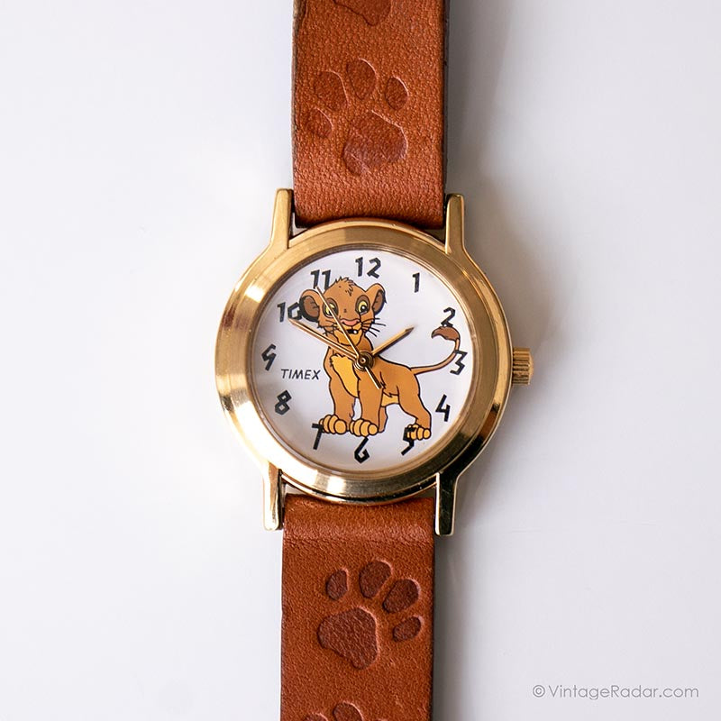 Vintage Gold-tone Simba Watch | The Lion King Watch by Timex – Vintage ...