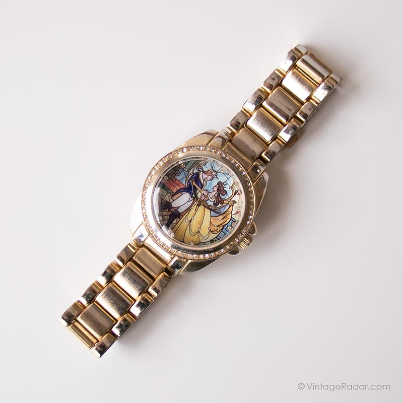 Vintage Gold-tone Disney Dress Watch | Princess Belle Ladies Watch ...