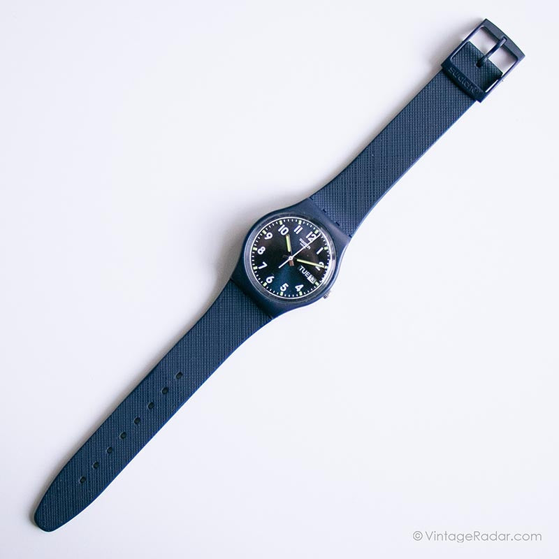 2014 Swatch GN718 SIR BLUE Watch | Pre-owned Blue Swatch Gent Watch ...