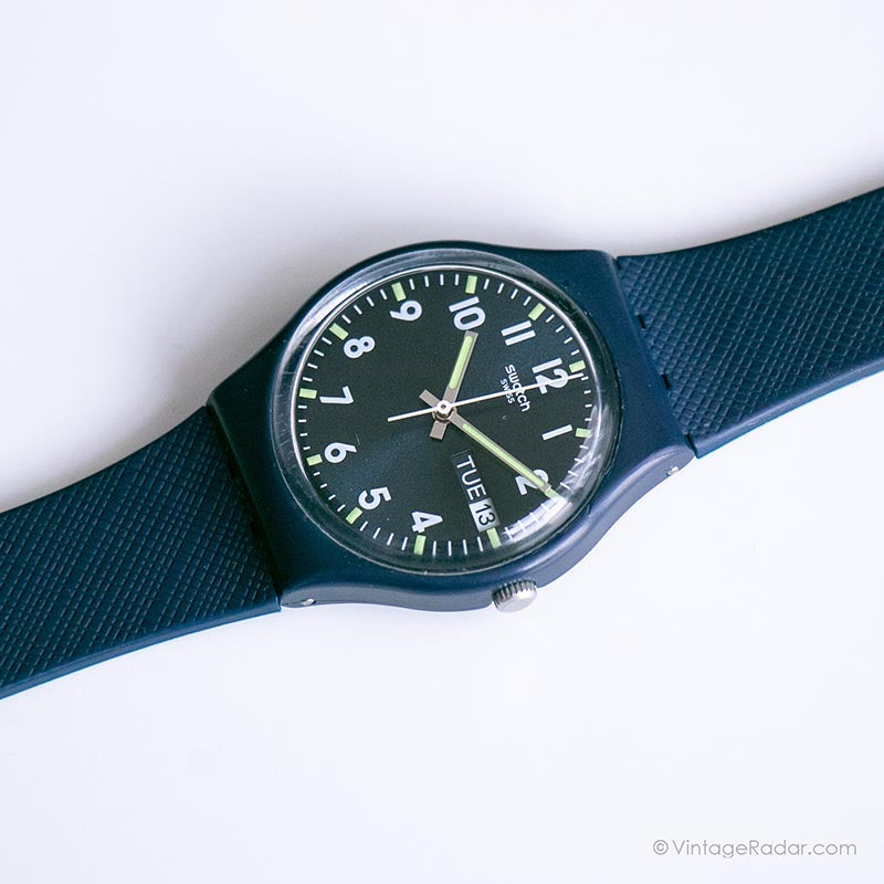2014 Swatch GN718 SIR BLUE Watch | Pre-owned Blue Swatch Gent Watch ...