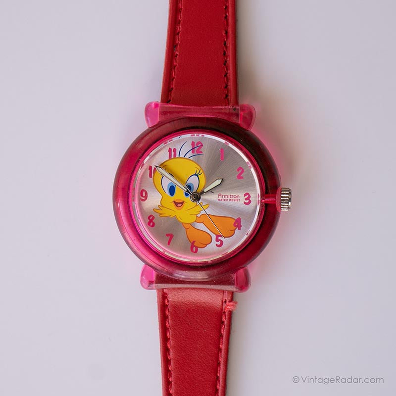 Vintage Red Tweety Watch for Ladies | Looney Tunes Armitron Watch ...