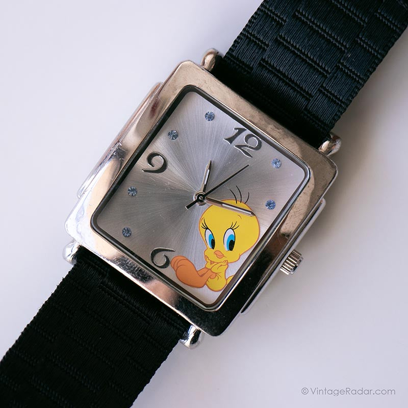 Vintage Rectangular Looney Tunes Watch | Japan Quartz Tweety Watch ...