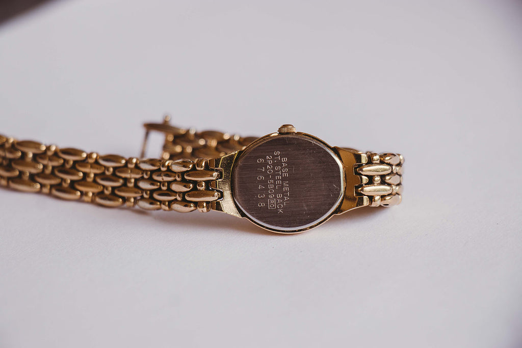 Seiko 2P20-5B09 RO Quartz Watch | Gold-tone Seiko Ladies Watch ...