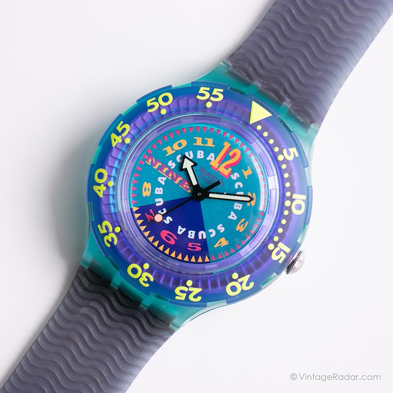 1993 Swatch SDN106 BERMUDA TRIANGLE Watch | RARE Vintage Swatch Scuba ...