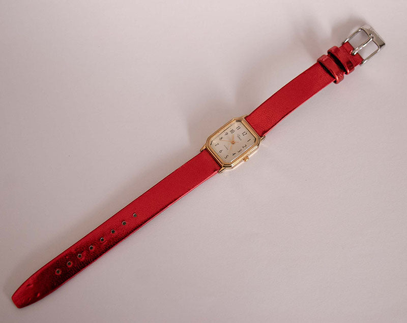 Gold-tone Rectangular Timex Women's Watch | 90s Vintage Timex Quartz ...